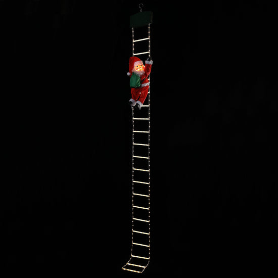 10 ft. Outdoor Animated Rope Ladder Climbing Santa – Mr. Christmas