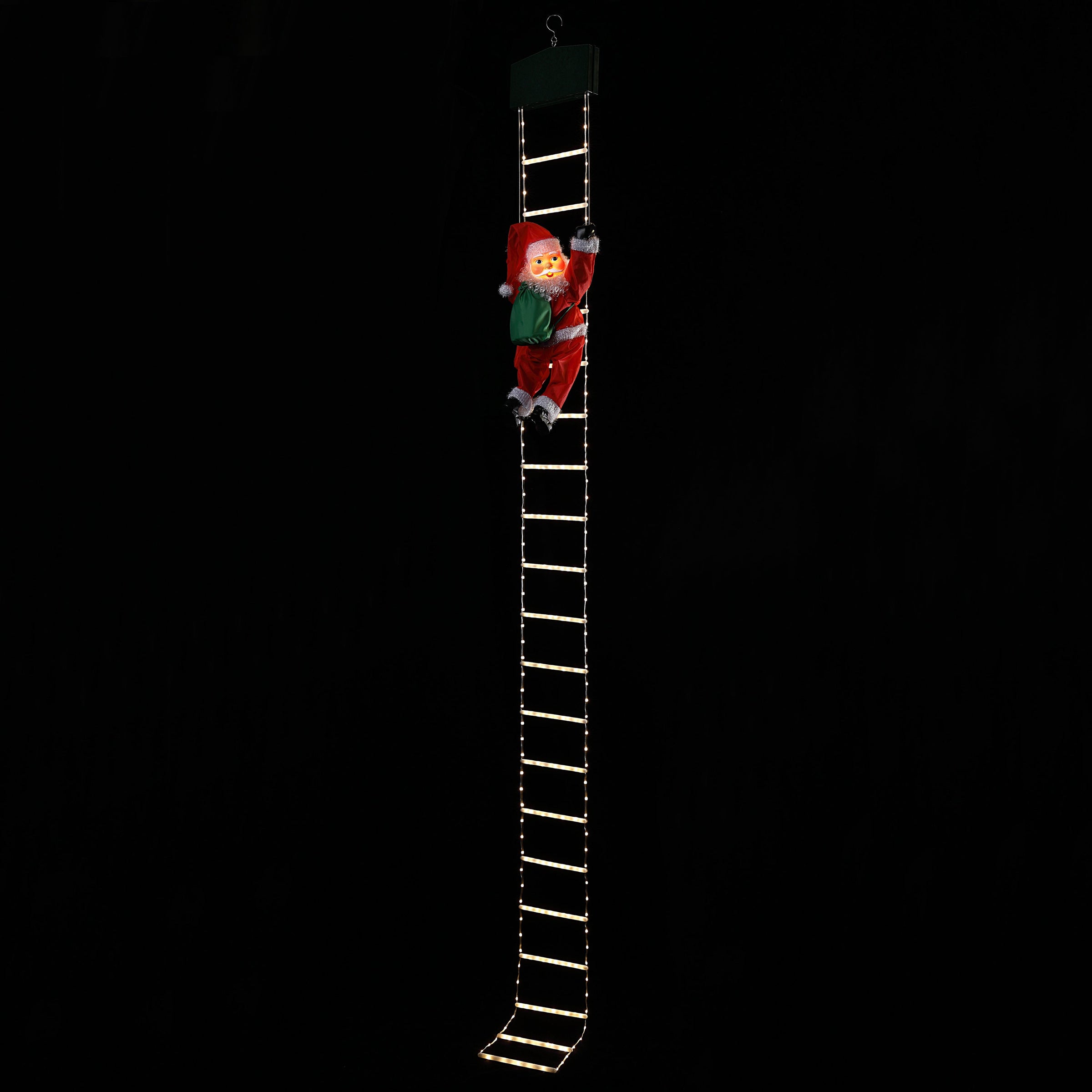 10 ft. Animated Climbing Santa Rope Ladder | Mr. Christmas