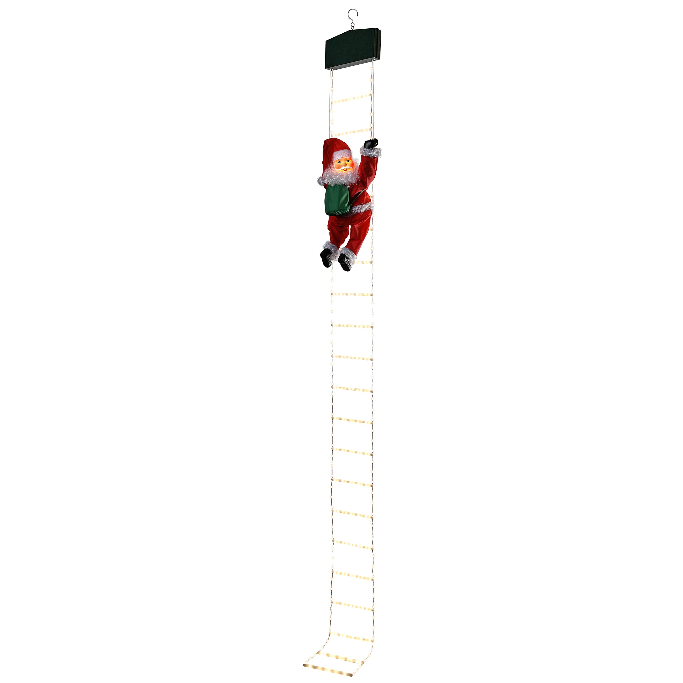 10 ft. Animated Climbing Santa Rope Ladder | Mr. Christmas