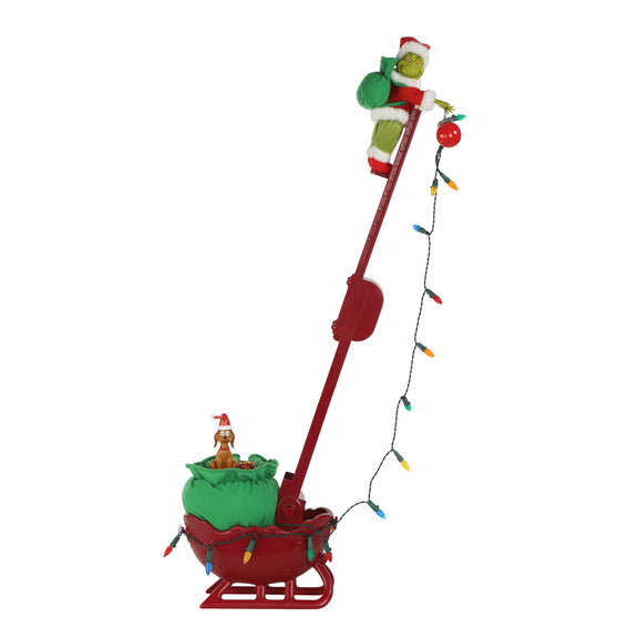 34 in. Grinch Animated Utility Sleigh – Mr. Christmas
