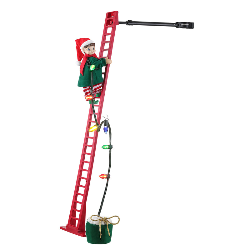 43 in. Animated Ladder Climbing Elf with LED Lights | Mr. Christmas