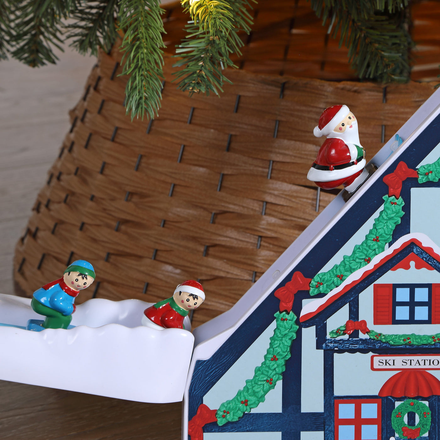 47" Animated Musical Ski Slope with Moving Skiers | Mr. Christmas