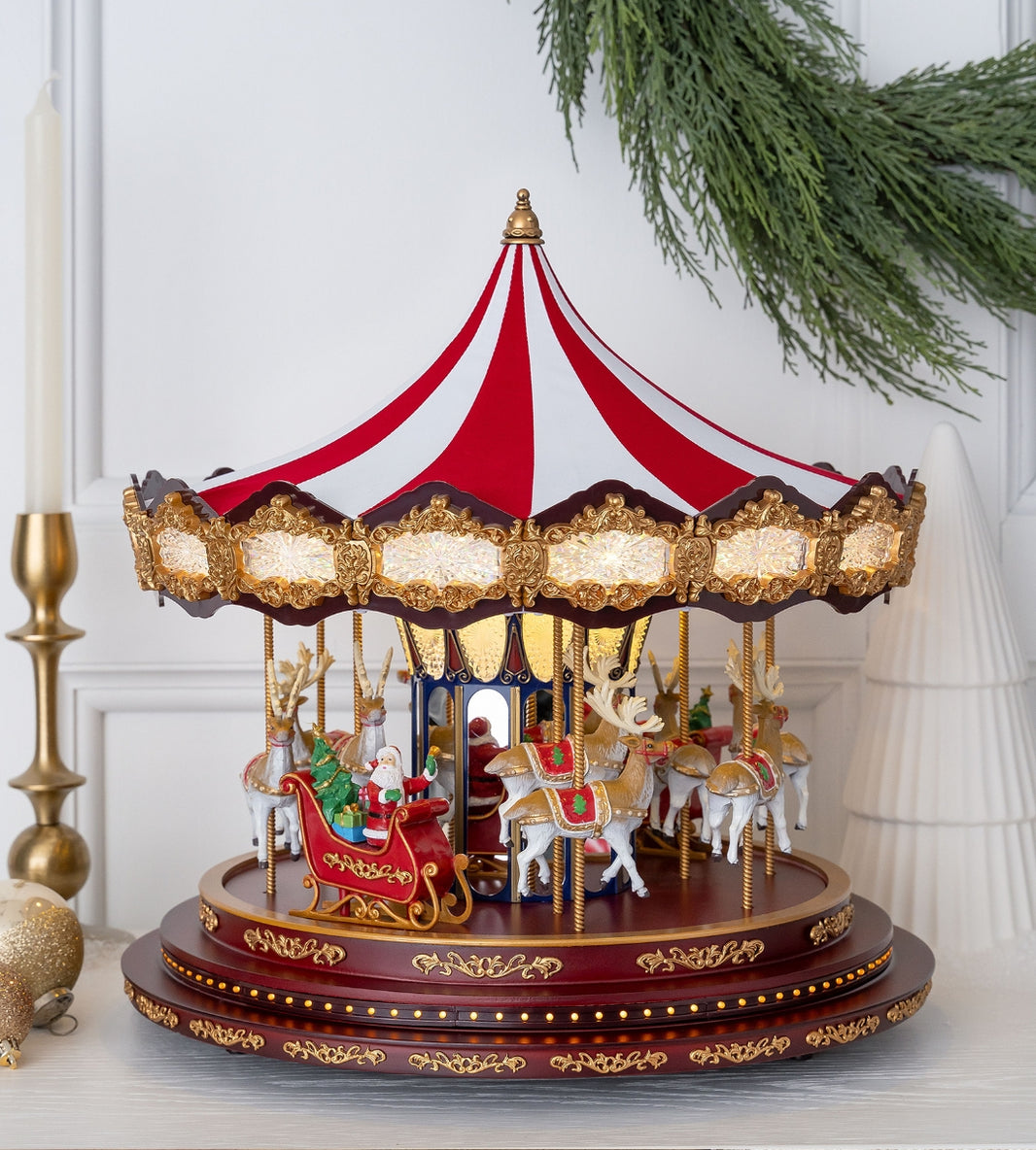 17 in. Deluxe Christmas Carousel – Mr. Christmas