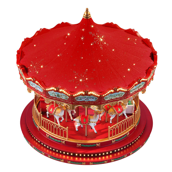 17 in. Animated Deluxe Snowflake Crystal Carousel - Red – Mr. Christmas