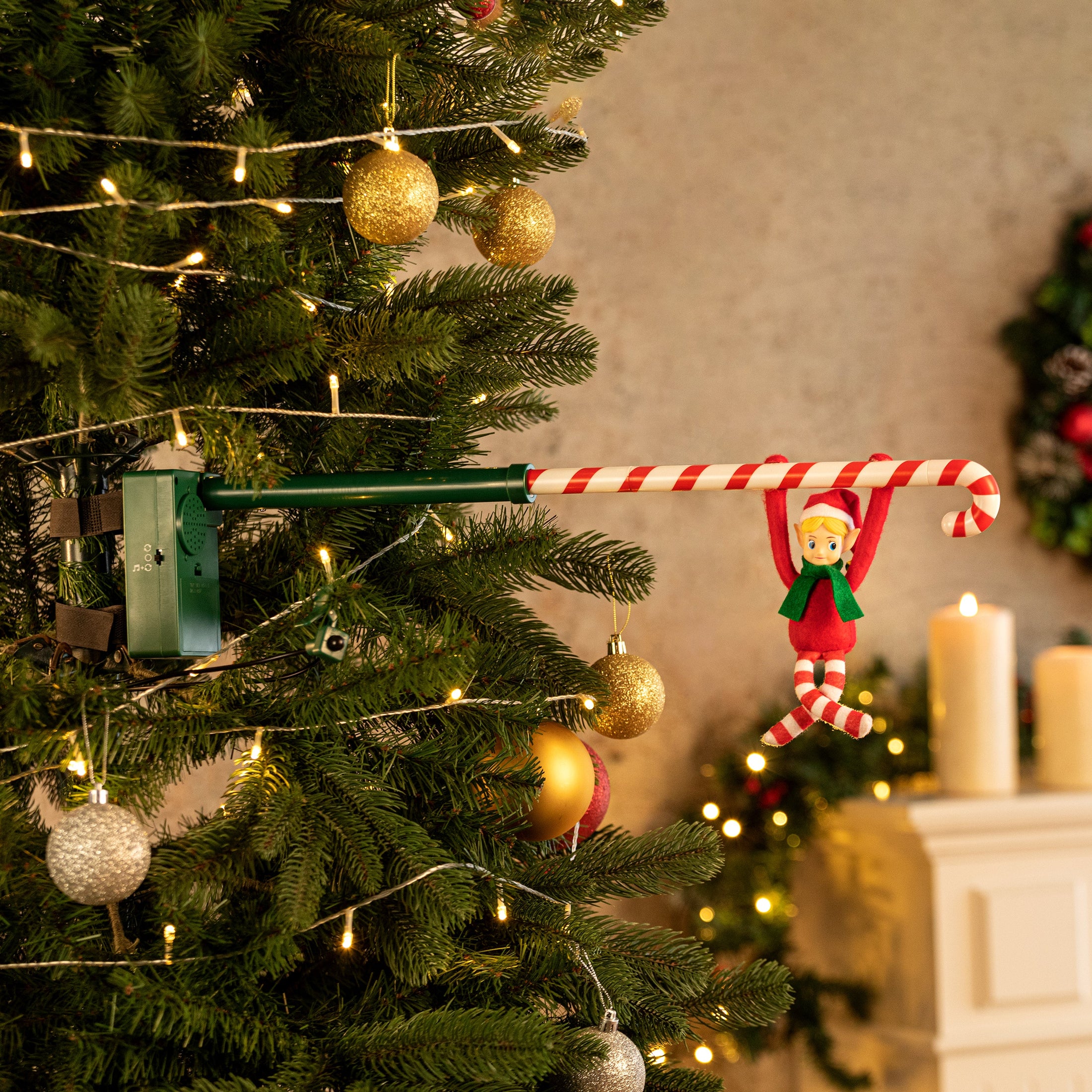 Animated Candy Cane Elf Acrobat – Mr. Christmas