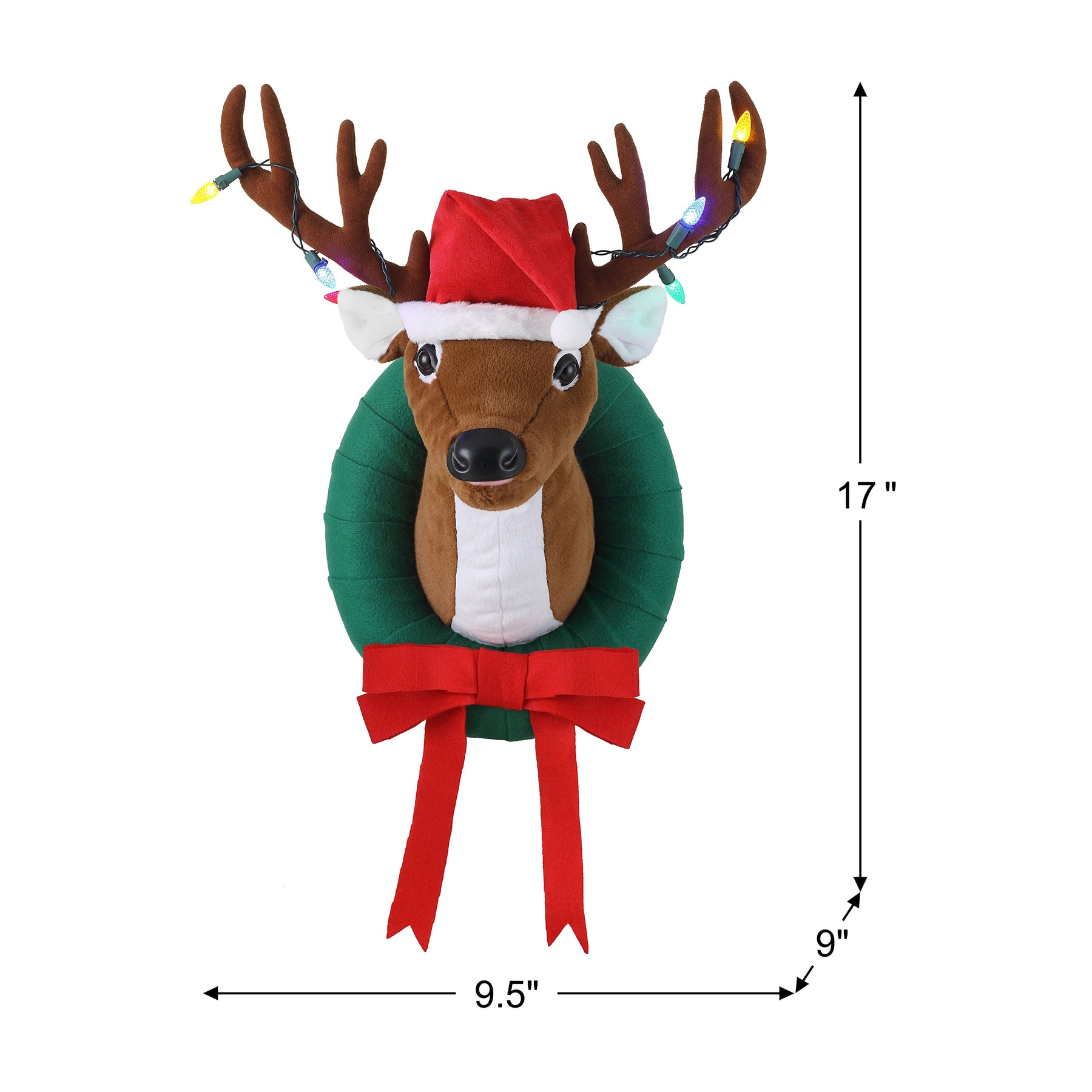 17" Animated Singing Reindeer - LED Lights | Mr. Christmas