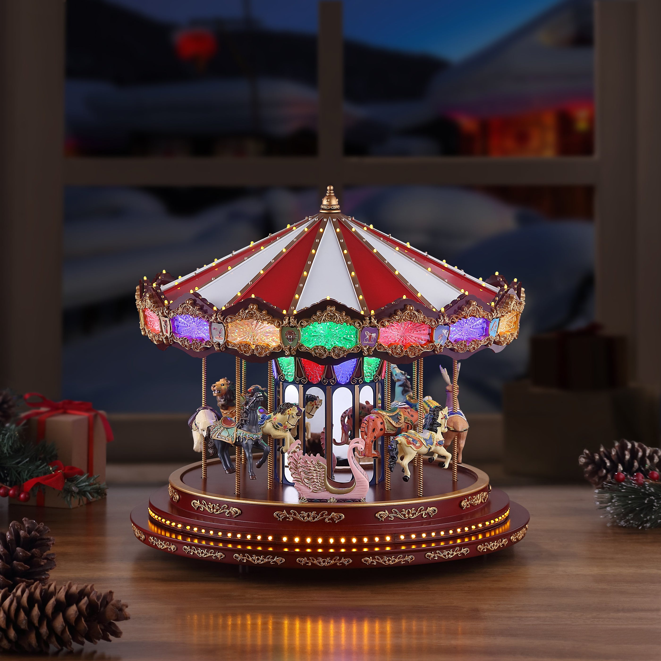 15 in. Marquee Deluxe Carousel – Mr. Christmas