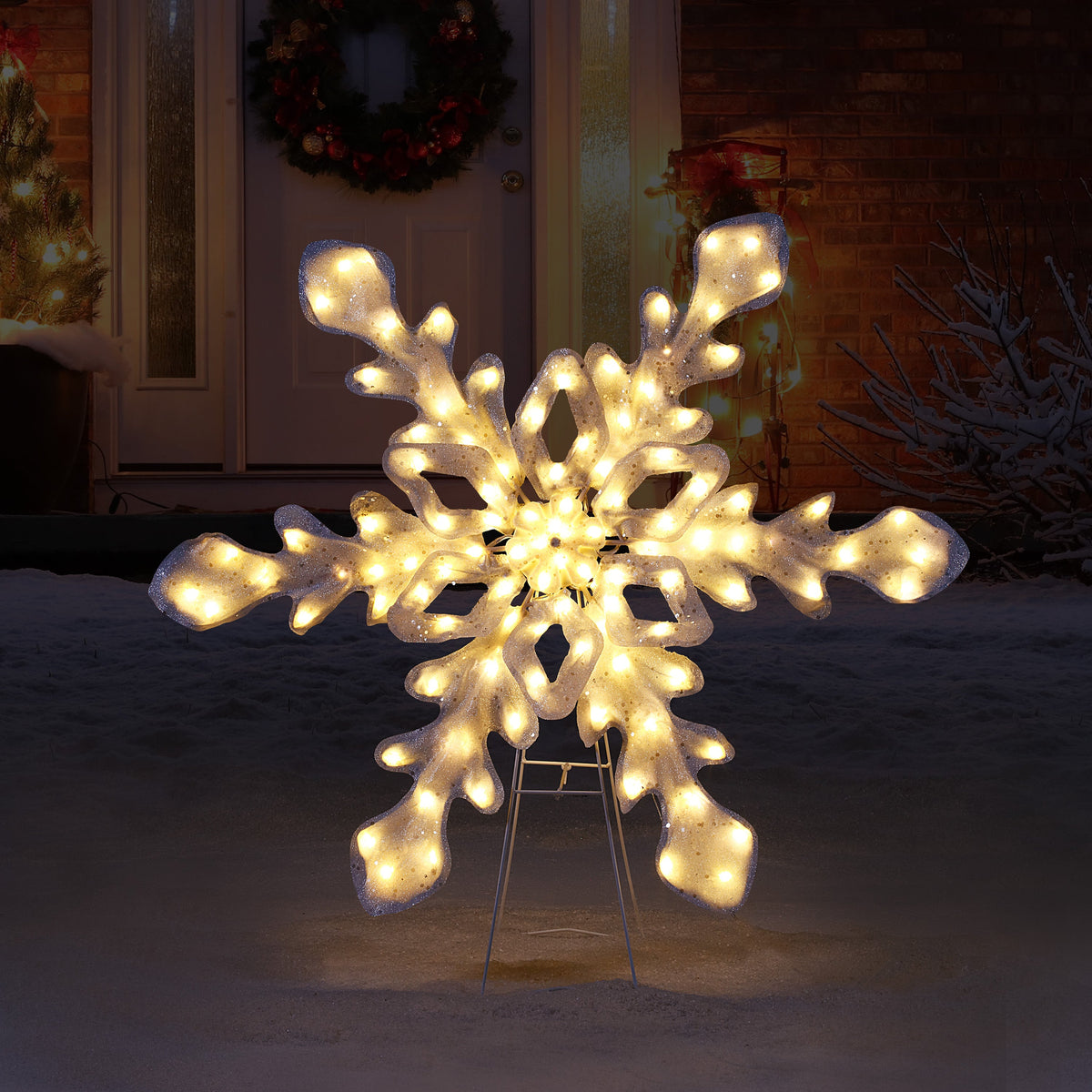 35" Outdoor LED Snowflake Decoration with Lights | Mr. Christmas