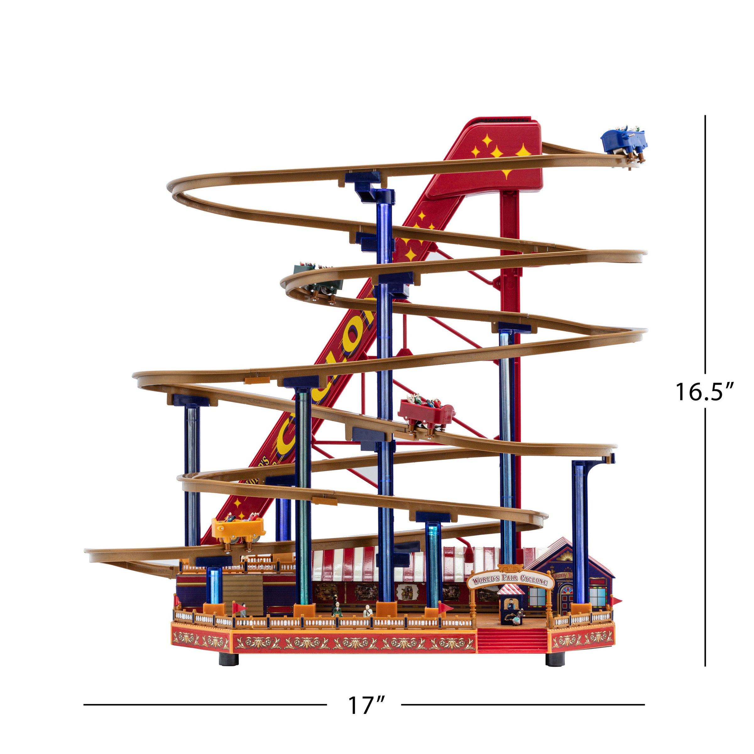16" Animated Worlds Fair Roller Coaster | LED lights | 50 Songs – Mr ...