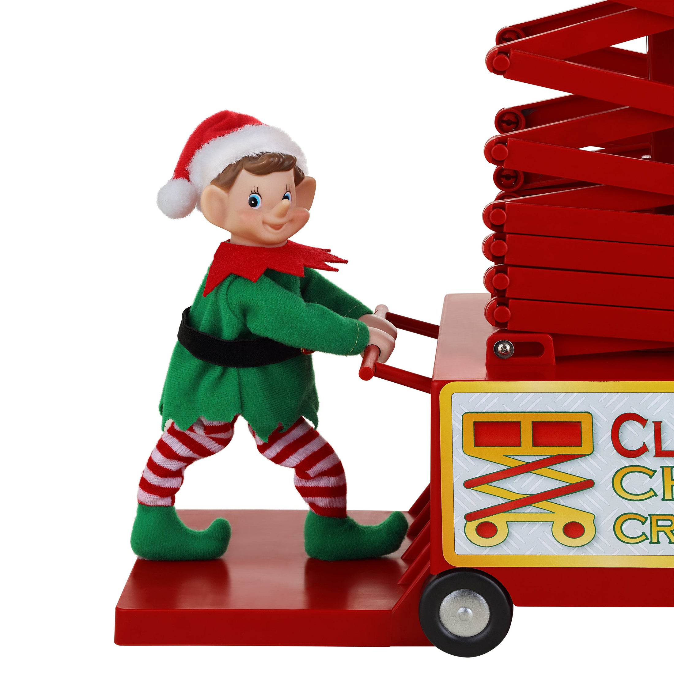 50" Animated Santa's Lift with Elf & LED Lights | Mr. Christmas
