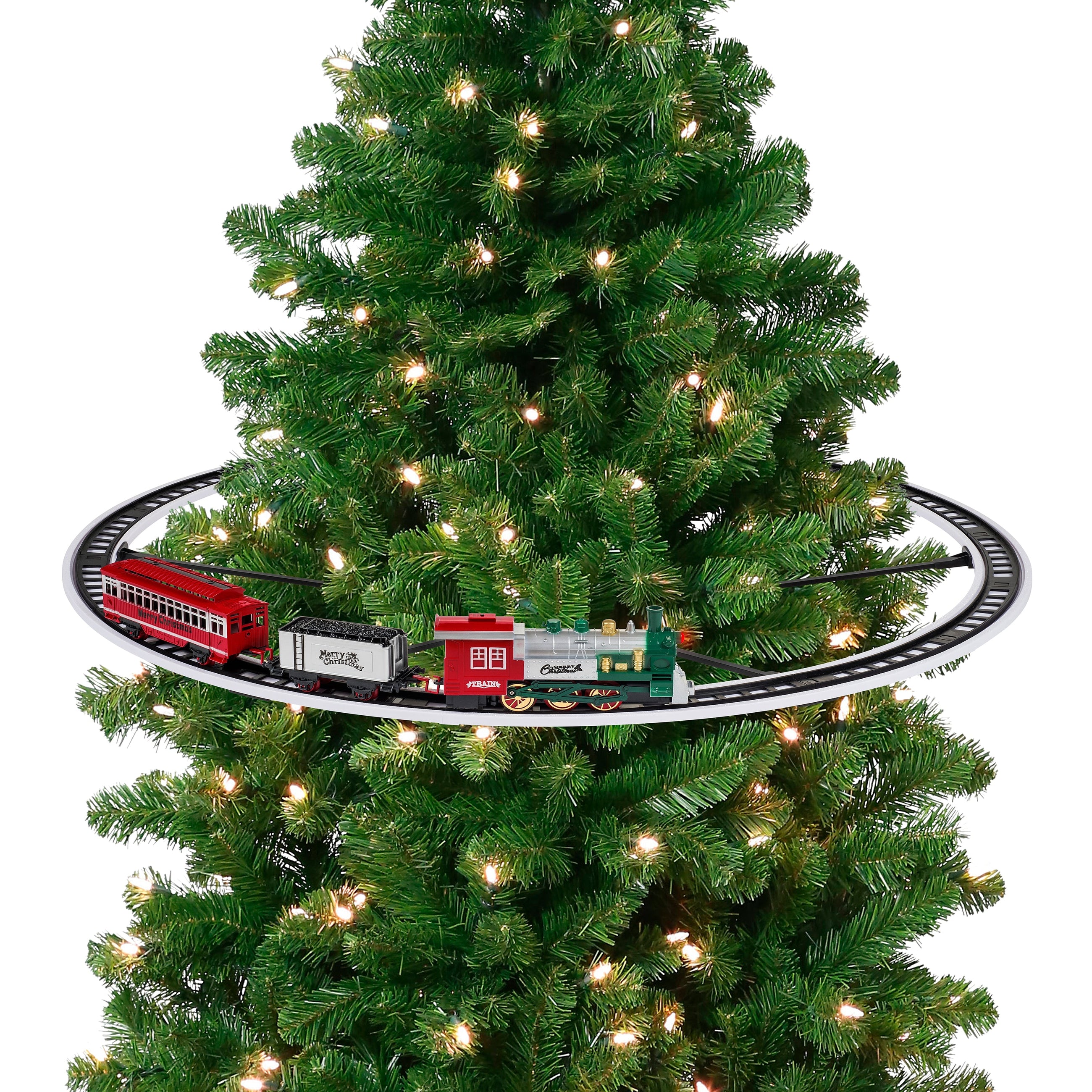 Animated Train Around Christmas Tree with Sound Effects | Mr. Christmas