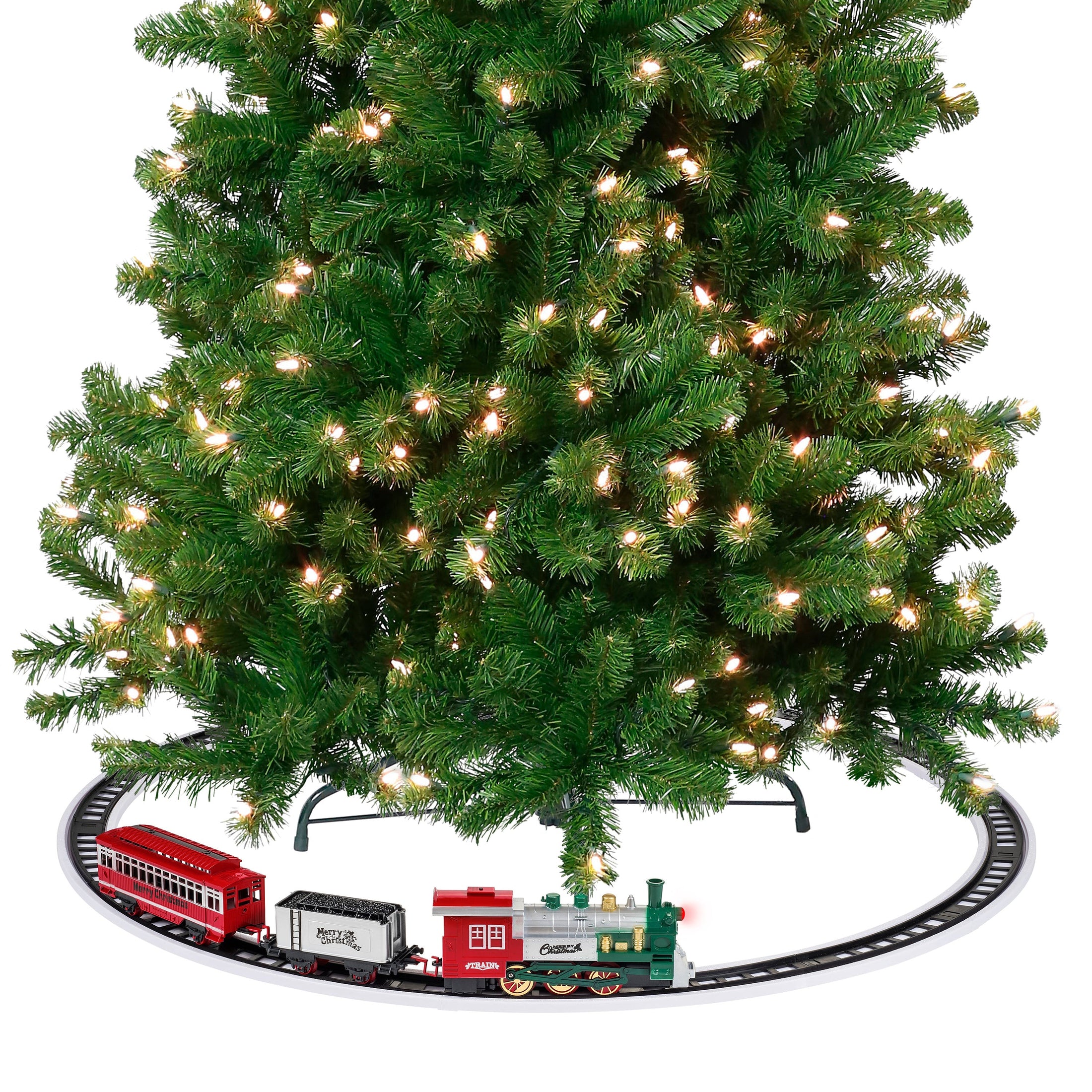 Animated Train Around Christmas Tree with Sound Effects | Mr. Christmas
