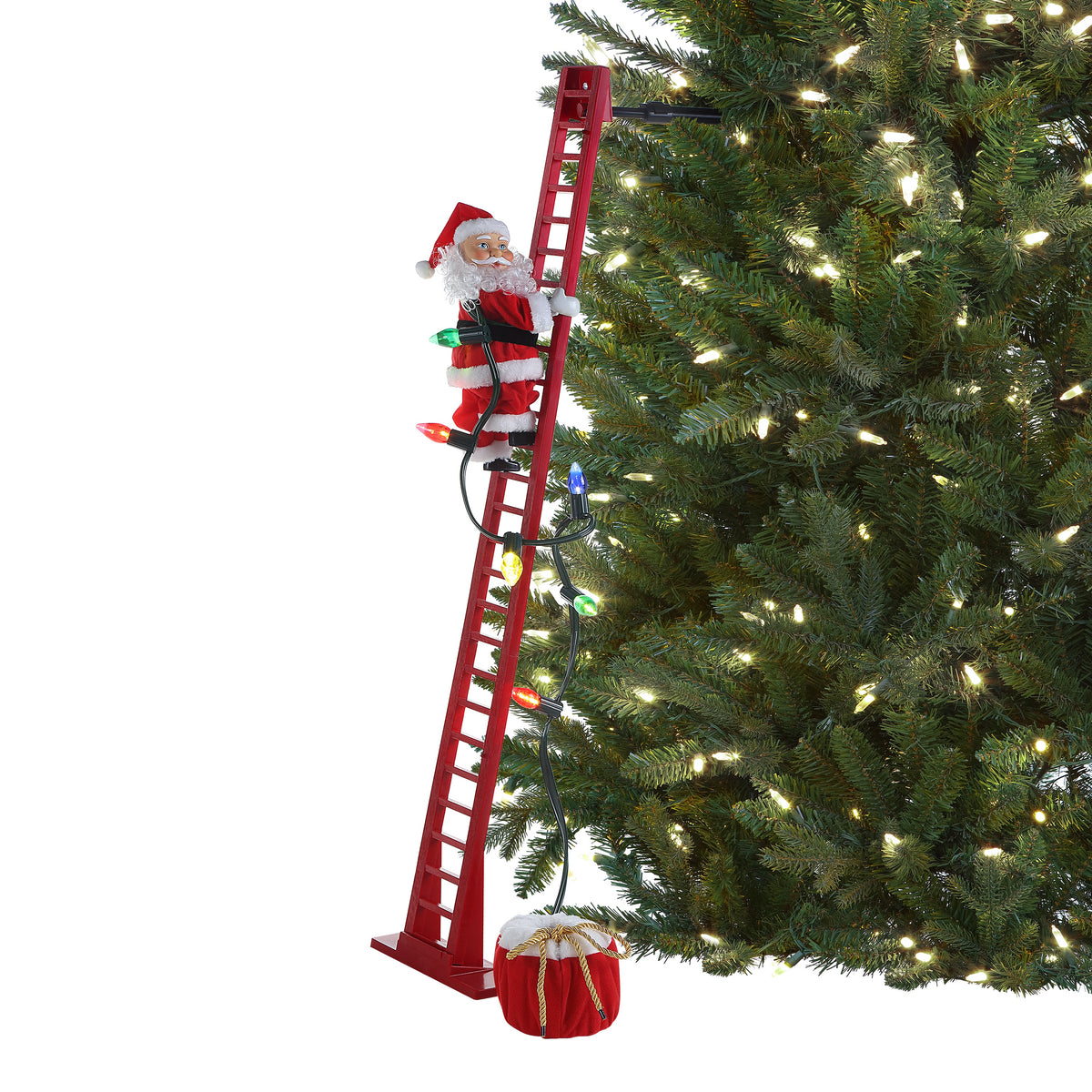 43" Animated Climbing Santa with LED Lights | Mr. Christmas